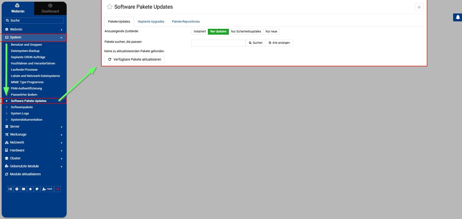 Anleitung: Webmin auf Ubuntu Server für Linux-Verwaltung