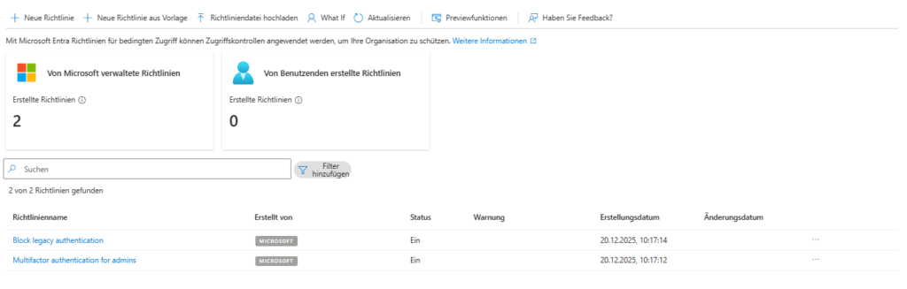 EntraID: Mit Microsoft Azure bedingte Zugriffsregeln erstellen